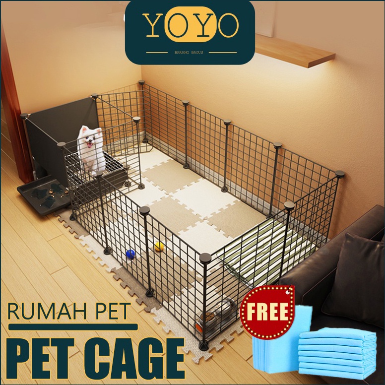Jual Oke Pr Free UnderpadDIY Kandang Pagar Kucing Pet Cage Pagar Besi ...