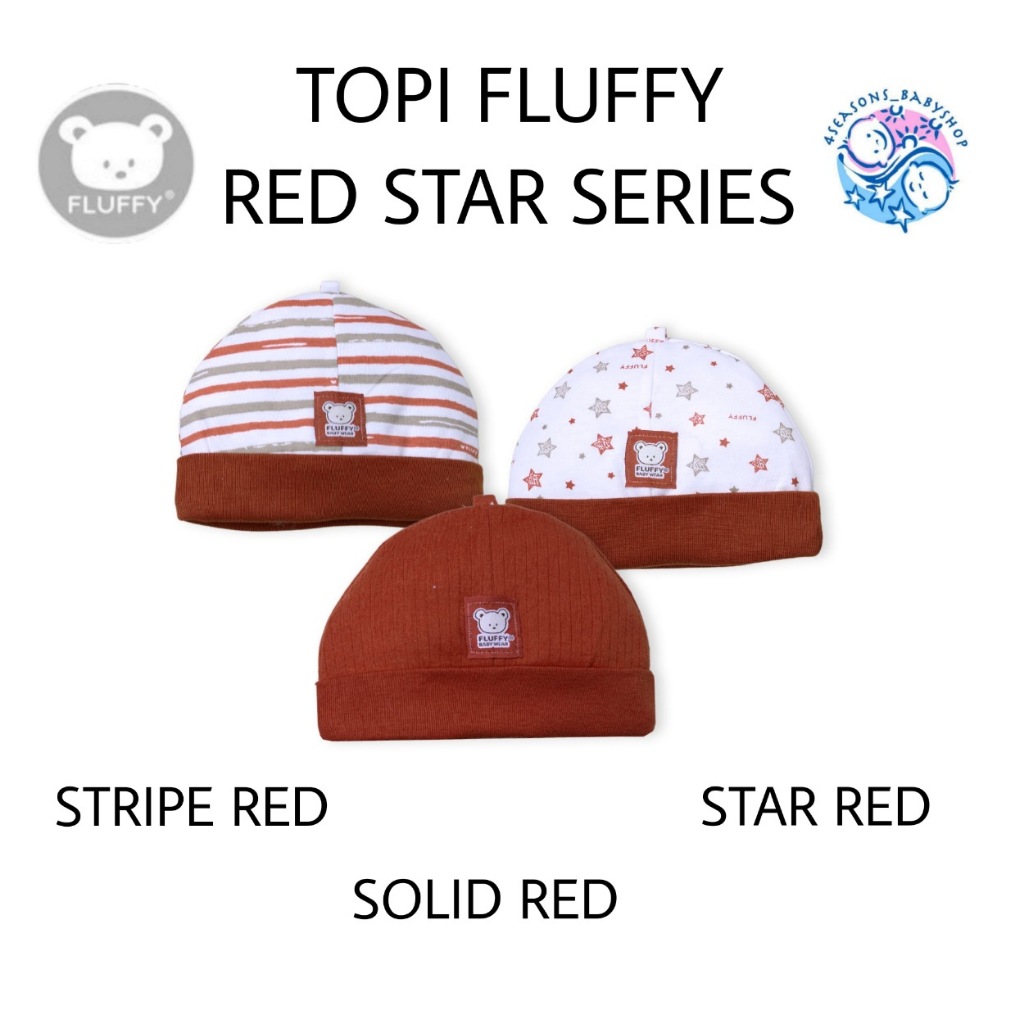 Jual TOPI FLUFFY RED STAR SERIES | Shopee Indonesia