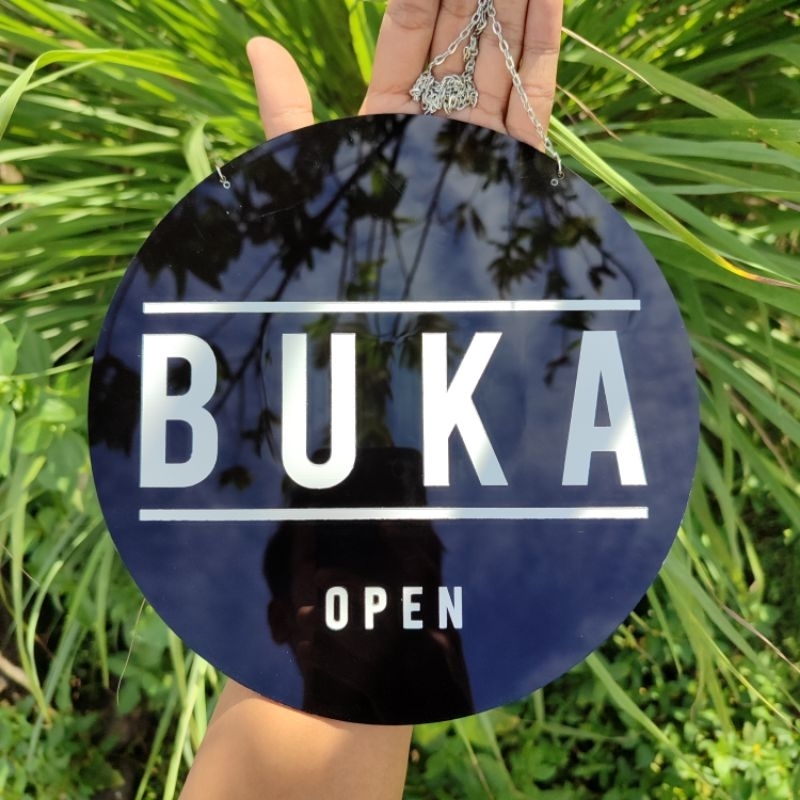 Jual OPEN CLOSE SIGN BOARD BULAT AKRILIK BOLAK BALIK | Acrylic Signage ... Jual OPEN CLOSE SIGN BOARD BULAT AKRILIK BOLAK BALIK | Acrylic Signage ...