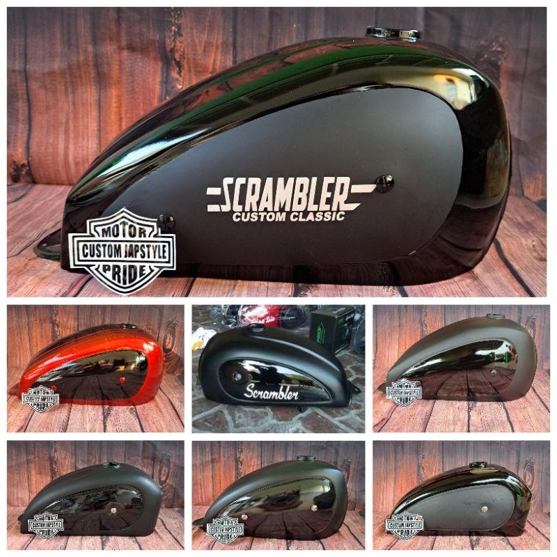 Jual Tangki Custom Japstyle Scrambler cover | Shopee Indonesia