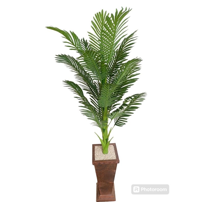 Jual [bunga set pot] pohon palem artificial jumbo set pot / pohon palm ...