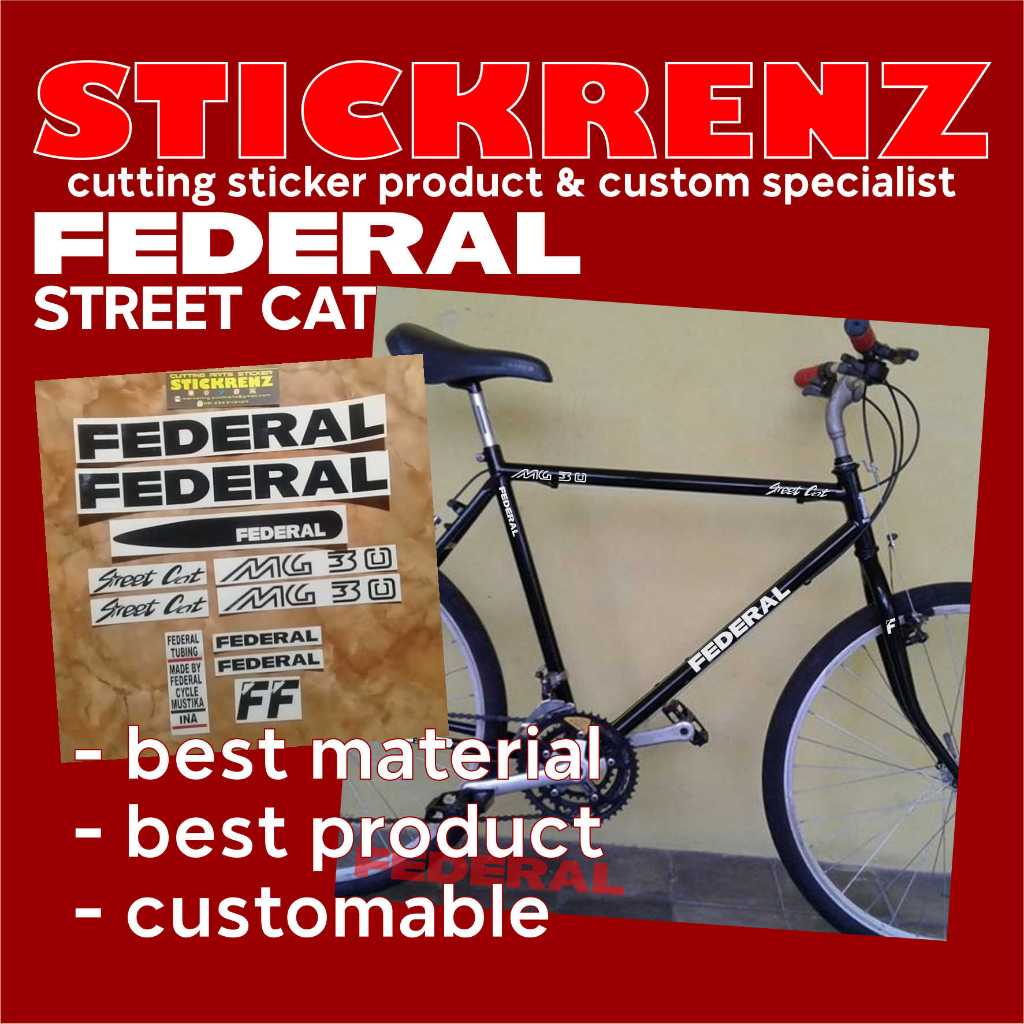 Jual Cutting Sticker Stiker Frame Sepeda MTB Roadbike, Federal Street ...