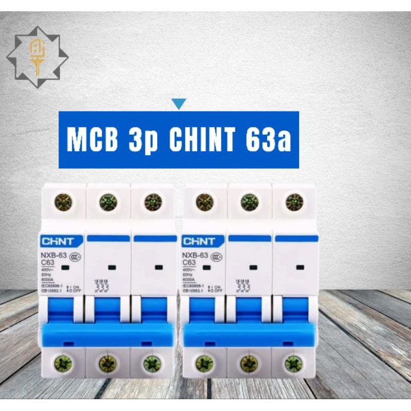Jual MCB CHINT 3 Phase 3P 6KA NXB-63 32 ampere AC220V-480V kontaktor 3 phase | Shopee Indonesia
