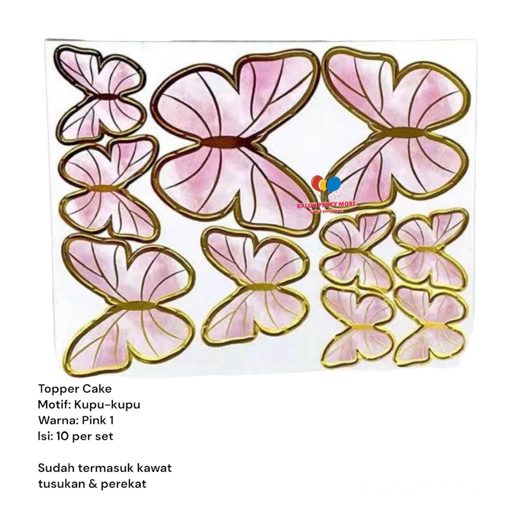 Jual [PINK 1] TOPPER KUPU-KUPU HIASAN BUKET CAKE TOPPER KUE ULANG TAHUN ...