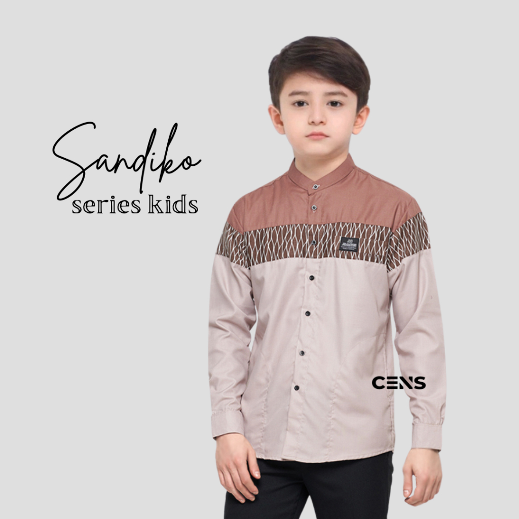 Jual CENS - Baju Koko Anak Lengan Panjang Umur 8-15 Tahun Motif Sandiko ...