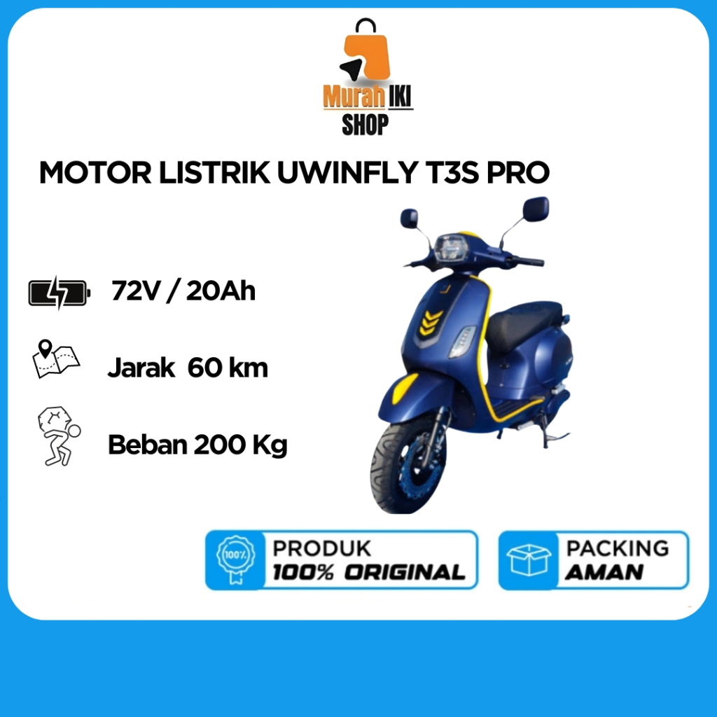 Jual SEPEDA LISTRIK UWINFLY T3S PRO BIRU | Shopee Indonesia