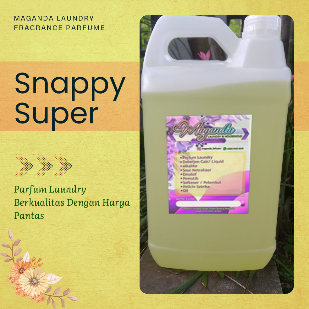 Jual PARFUM LAUNDRY AROMA SNAPPY SUPER S UKURAN 5 LITER (GRADE GOLD ...
