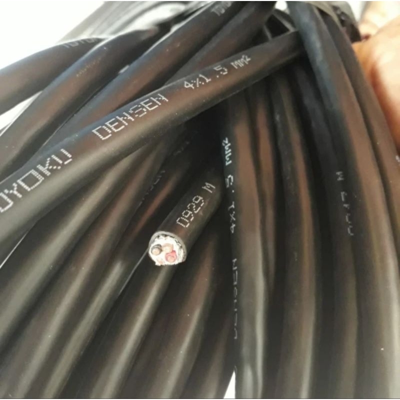 Jual Kabel Screen 4x1.5 mm2 LIYCY 4 x 1.5 mm2 TOYOKUDENSEN Hitam Toyoku ...