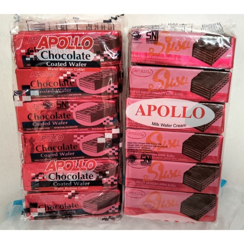 Jual Apollo Milk Wafer Cream / Apollo Chocolate Coated Wafer / Wafer ...