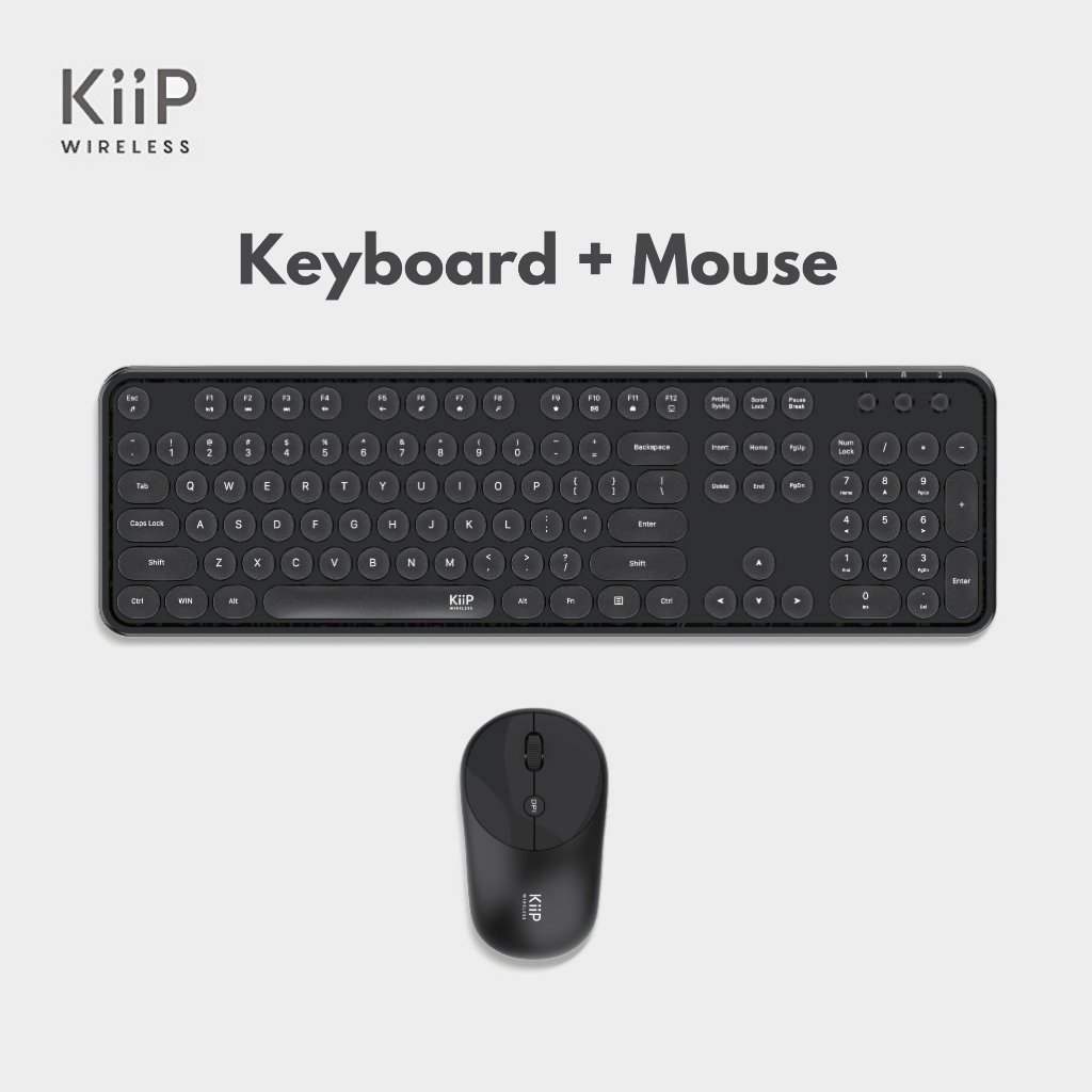 Jual KiiP Wireless Dots Keyboard Bluetooth Mouse Set 2.4 Universal ...