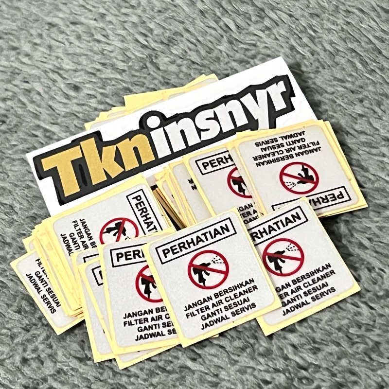 Jual Sticker Label Perhatian Filter Air Cleaner Jadwal Service (1 PCS ...