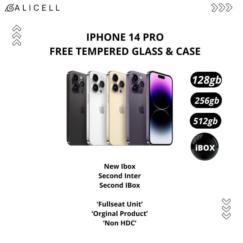 Jual IPHONE 14 PRO 128gb 256gb SECOND IBOX - INTER | Shopee Indonesia