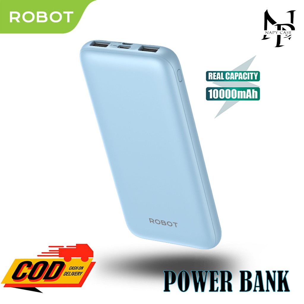 Jual ROBOT Power Bank RT12 Powerbank 10000mAh Dual Output USB-A Dual ...