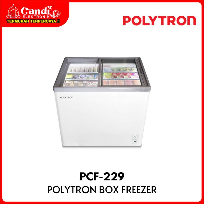 Jual POLYTRON Chest Box Freezer Sliding Glass 200 Liter PCF-229 ...