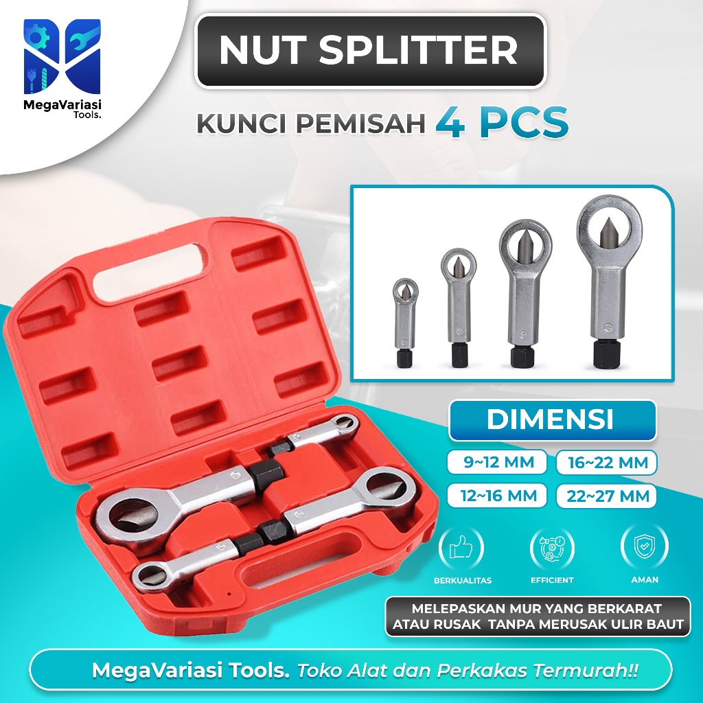 Jual No1 Alat Ekstraktor buka baut / Splitter Nut Bolt Extractor 9 ...