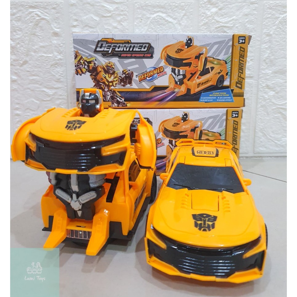 Jual Mainan Anak Transformers Mobil Bumblebee Sport Car Jadi Robot 2703 ...