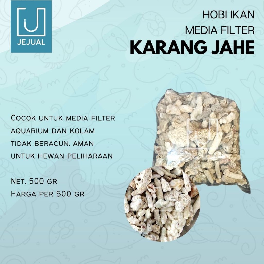 Jual Karang Jahe Media Filter Kolam Aquarium 500-gram Karangjahe ...
