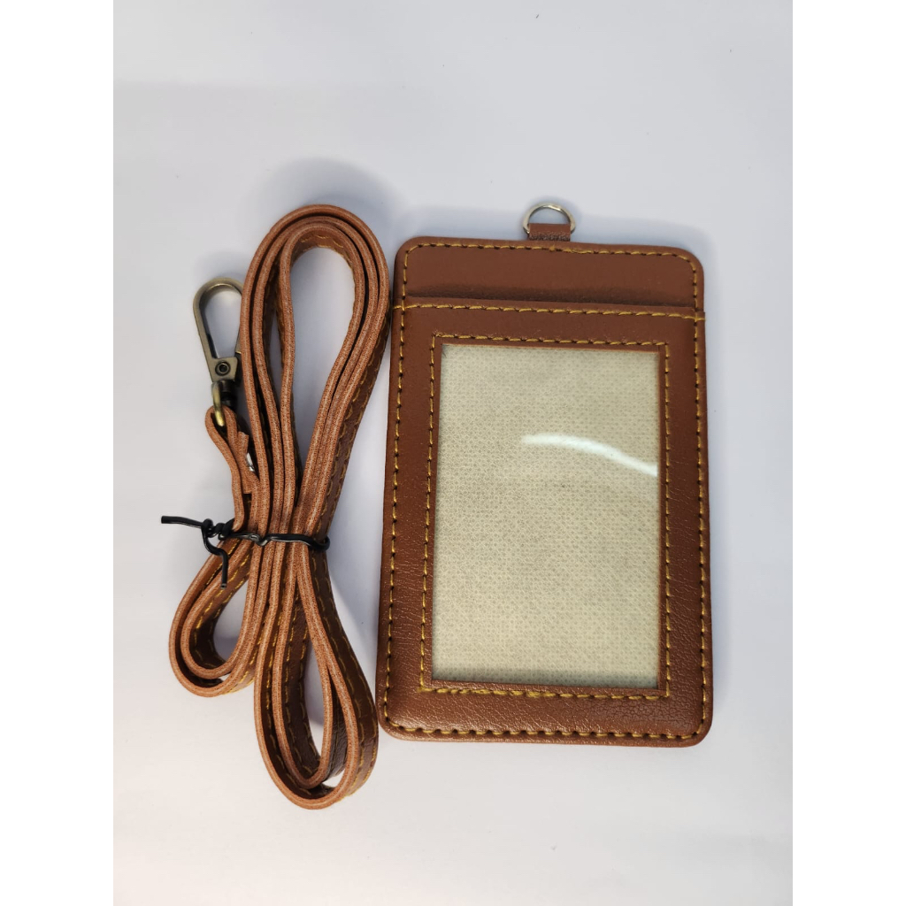 Jual Card Case Semi Kulit + Lanyard / 1 Set Card Case With Lanyard ...