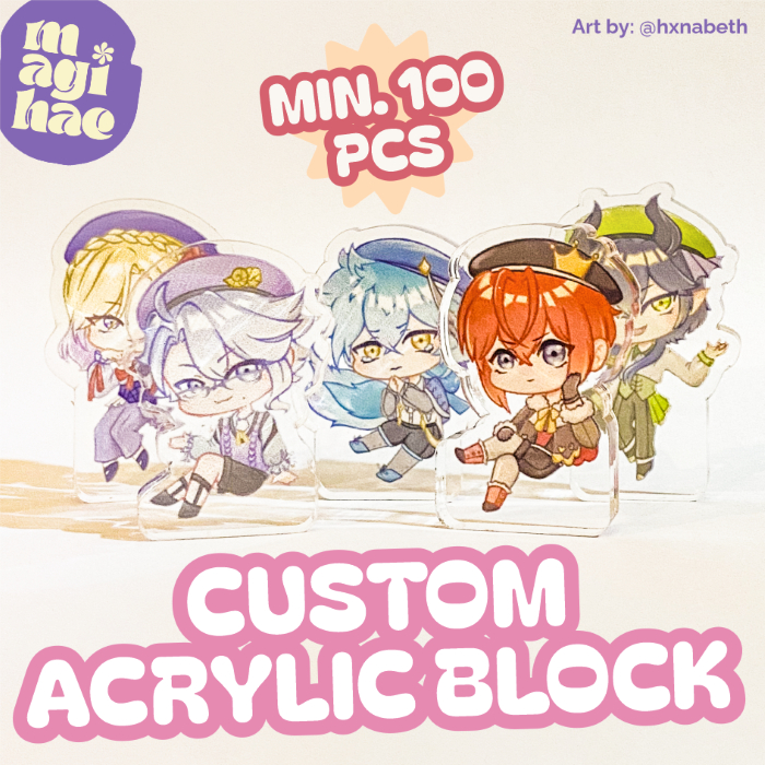 Jual [Min. 100pcs] Custom Acrylic Block | Standee Tebal Tanpa Alas Kaki | Shopee Indonesia