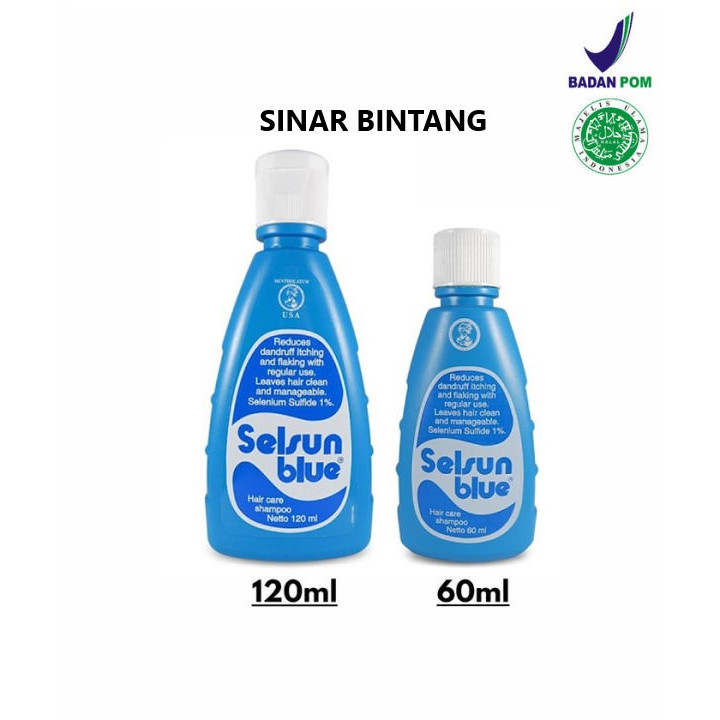 Jual SB Selsun Blue Hair Care Shampoo 120 Ml, Selsun Blue 60 Ml - Sampo ...