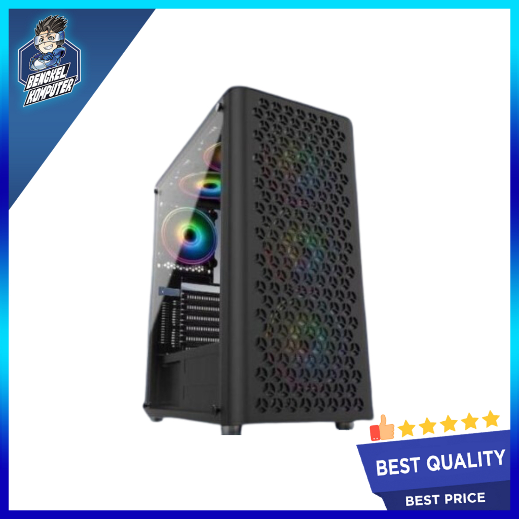 Jual CASING PC 3 POWER UP GAMING RAPTOR NEBULA INCLUDE 3 FAN RGB ...
