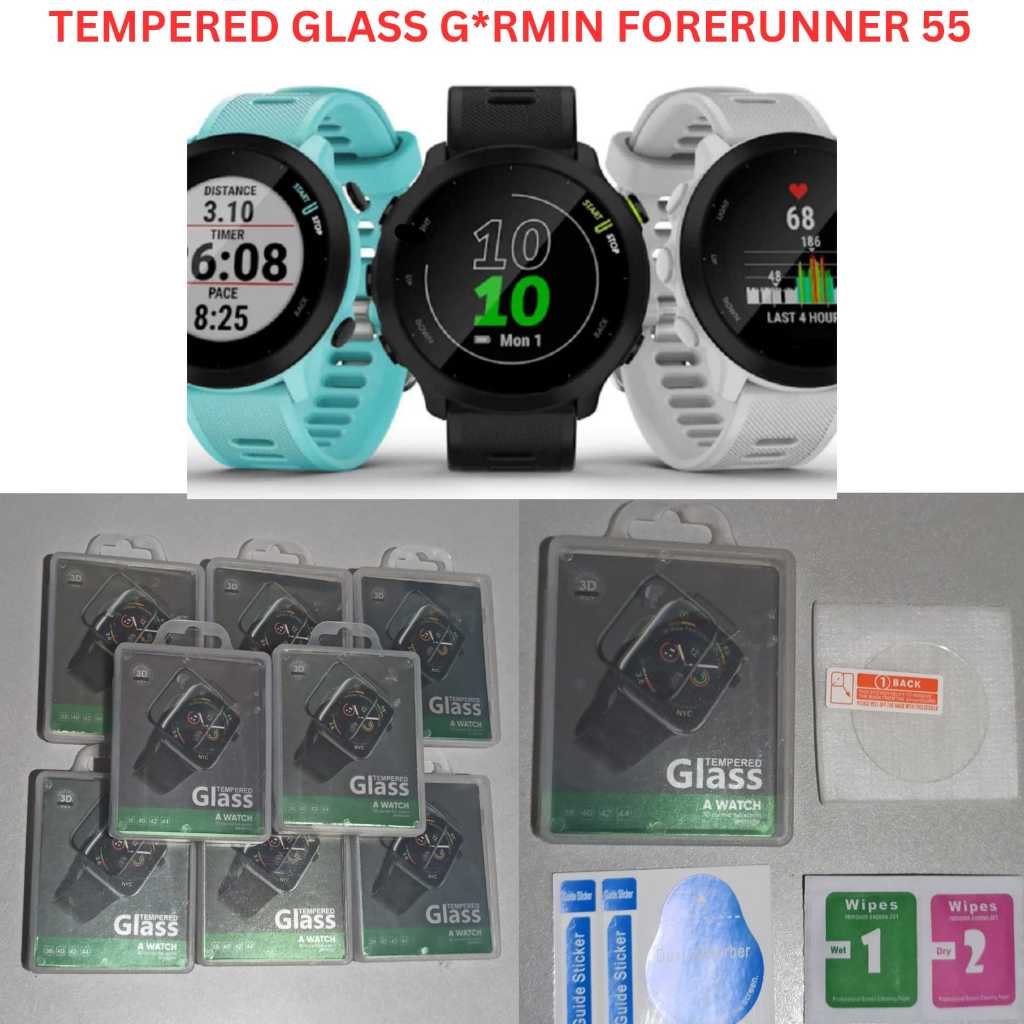 Jual Tempered Glass Anti Gores Garmin Forerunner 55 Screen Guard Kaca ...