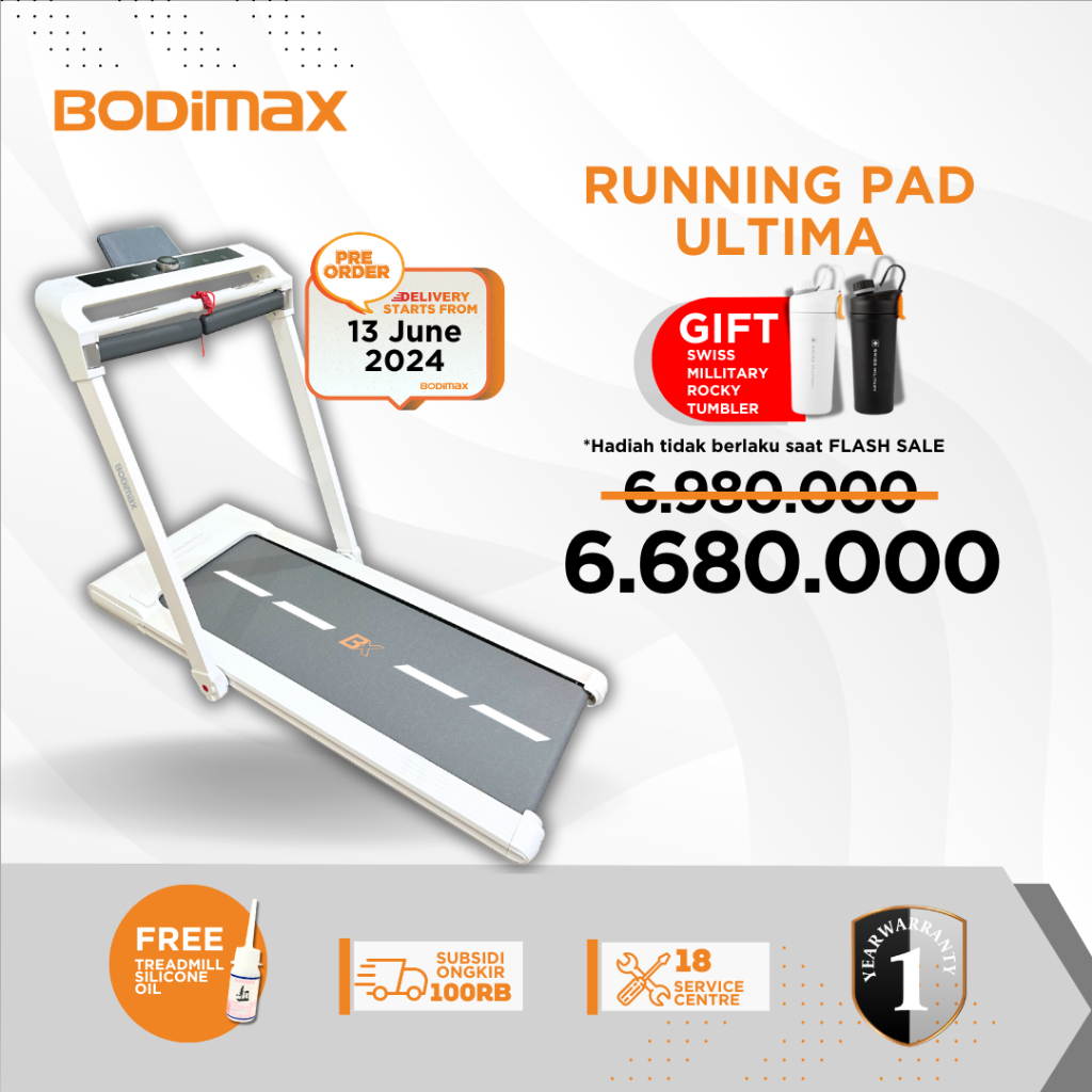 Jual BODIMAX RUNNING PAD ULTIMA – FOLDING TREADMILL / GYM / ALAT ...