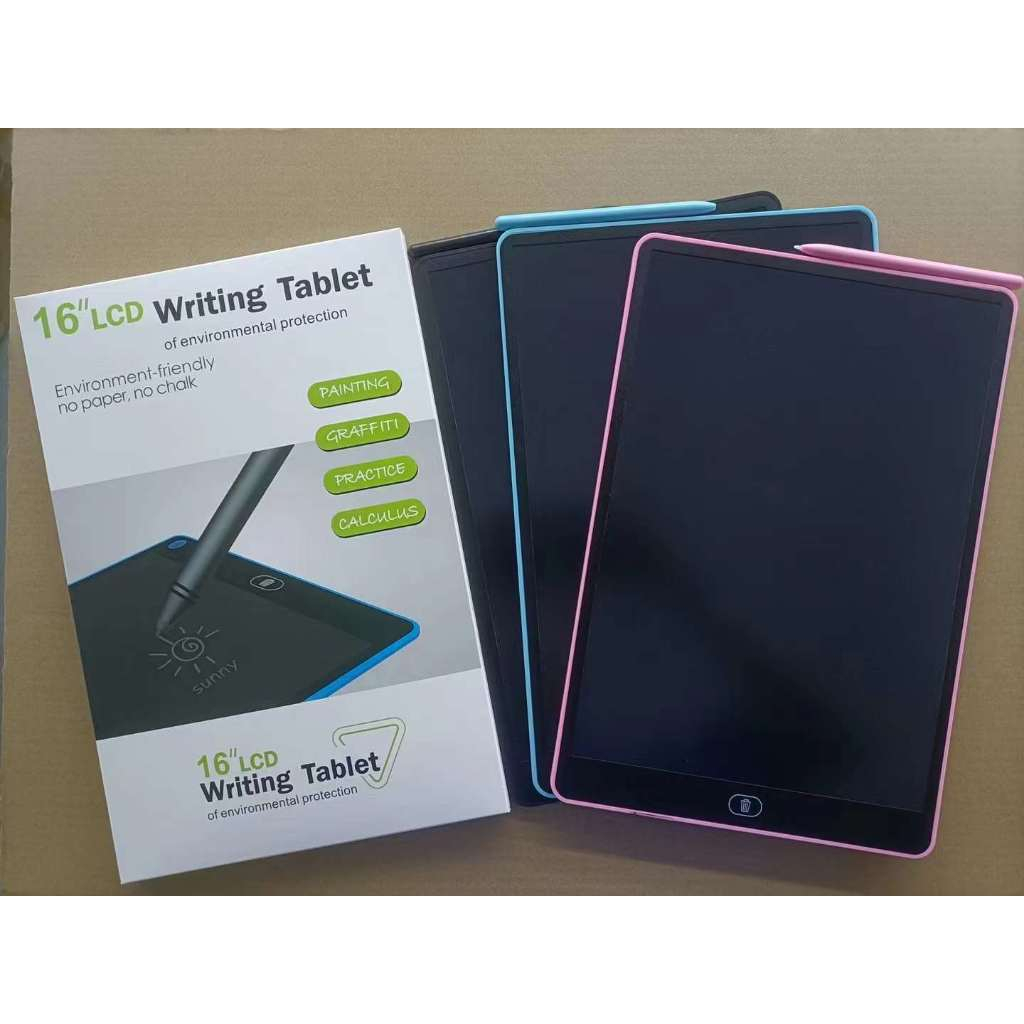 Jual LCD WRITING TABLET 16 INCH PAPAN TULIS ANAK DAN DEWASA NEW JUMBO ...