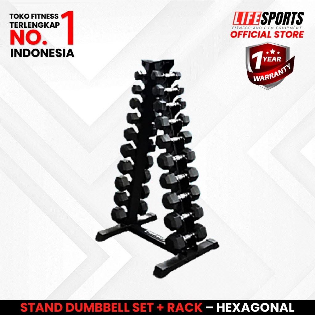 Jual LIFESPORTS - New Alat Olahraga Fitness Sport Gym Stand Dumbbell ...