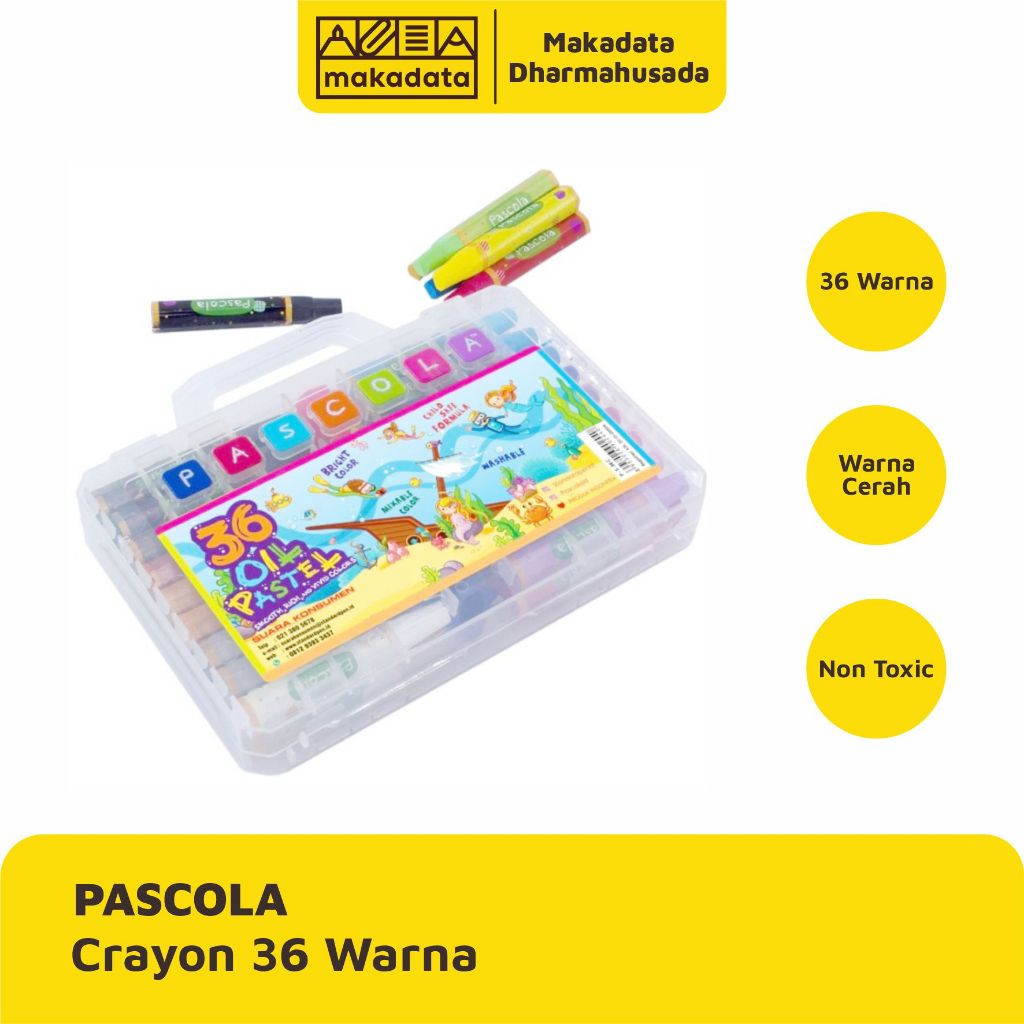 Jual CRAYON | OIL PASTEL PASCOLA ISI 36 WARNA | Shopee Indonesia