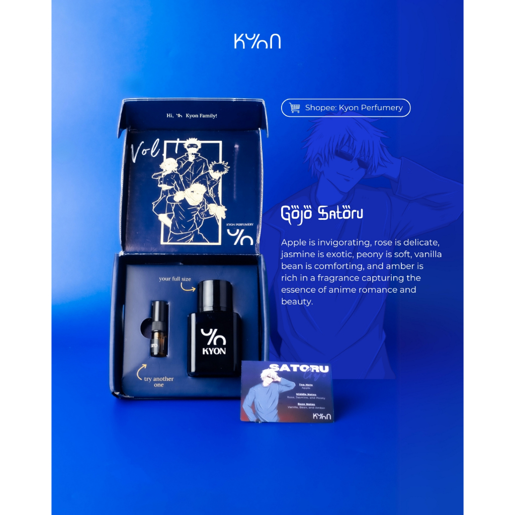 Jual Jujutsu Kaisen Inspired Perfume Gojo Satoru - KYON Perfumery ...