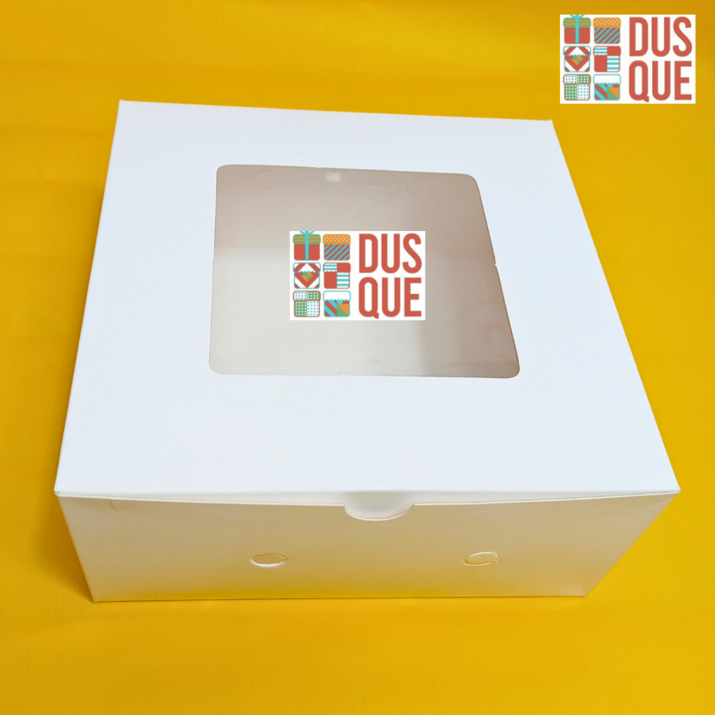 Jual Dus Kotak Kue Ivory Polos 15x15x7 cm Putih Ivory Premium Jendela ...