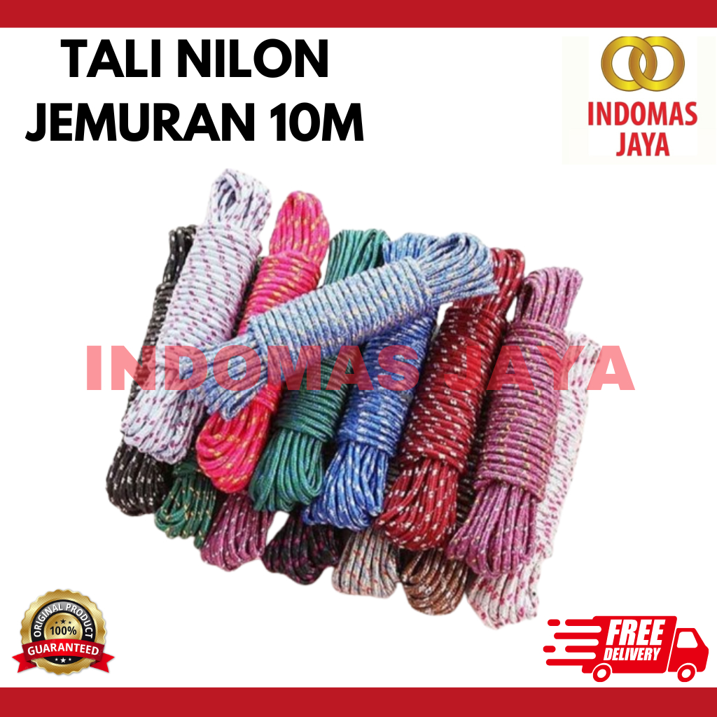 Jual Tali Jemuran 10 Meter Nilon Jemur Baju Pakaian Anak Dewasa Bahan ...