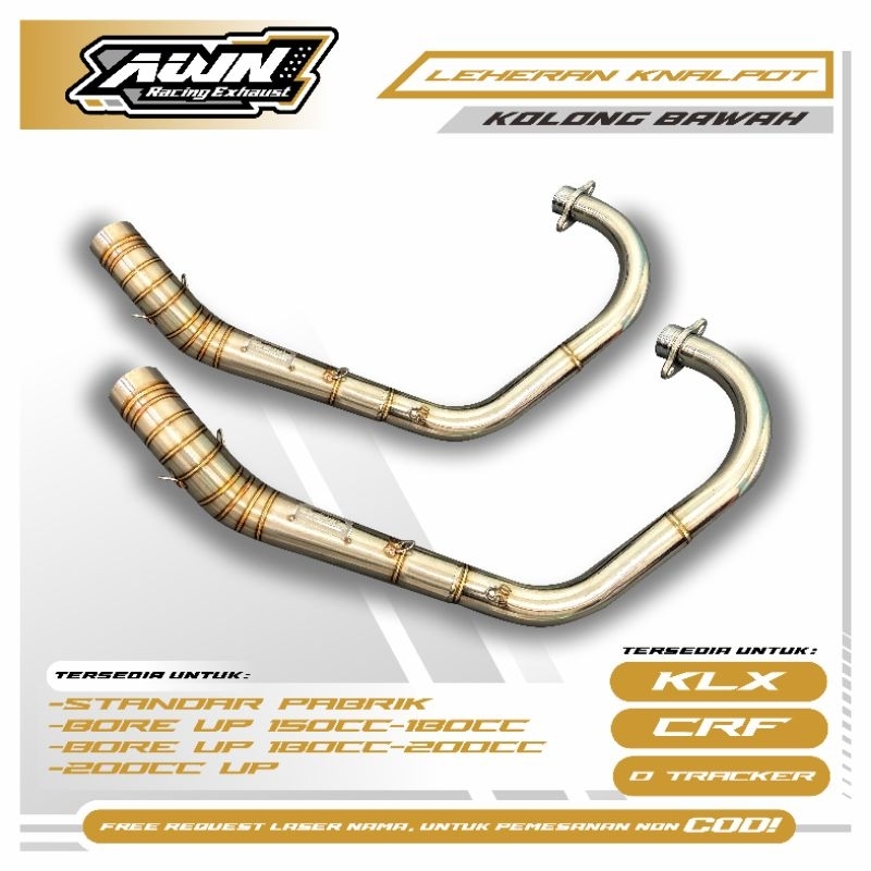 Jual pipa leher knalpot crf klx wr155 d tracker tipe kolong bawah ...