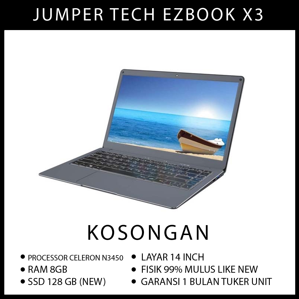 Jual LAPTOP JUMPERTECH EZBOOK X3 CELERON N3450 RAM 8GB TANPA SSD MINUS ...