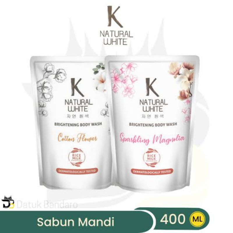 Jual SABUN CAIR KOREA K NATURAL WHITE BRIGHTENING BODY WASH 400 ML ...