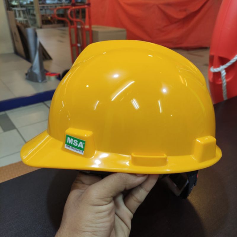 Jual Helm Safety Proyek MSA Lokal Kuning Fastrack+Tali Dagu | Shopee ...