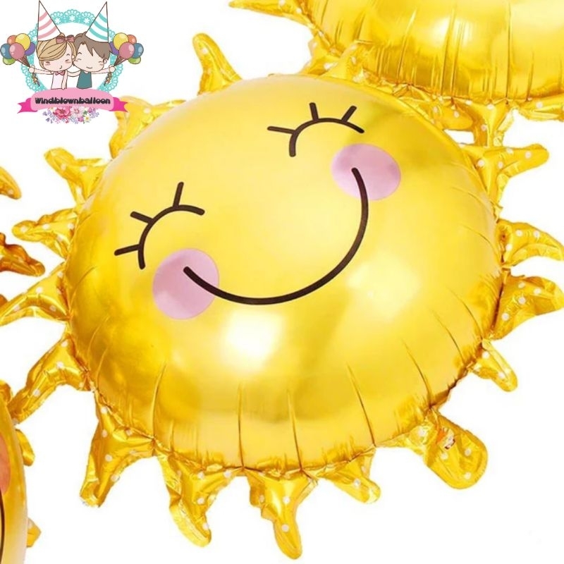 Jual Windblown Balloon Foil Matahari Senyum Ulang Tahun Anak/Smiling ...
