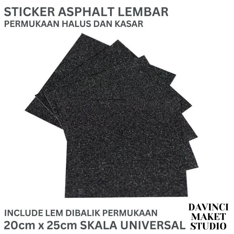 Jual (A4) Sticker Aspal Lembar Hitam Doff Tekstur Halus Kasar Bahan ...