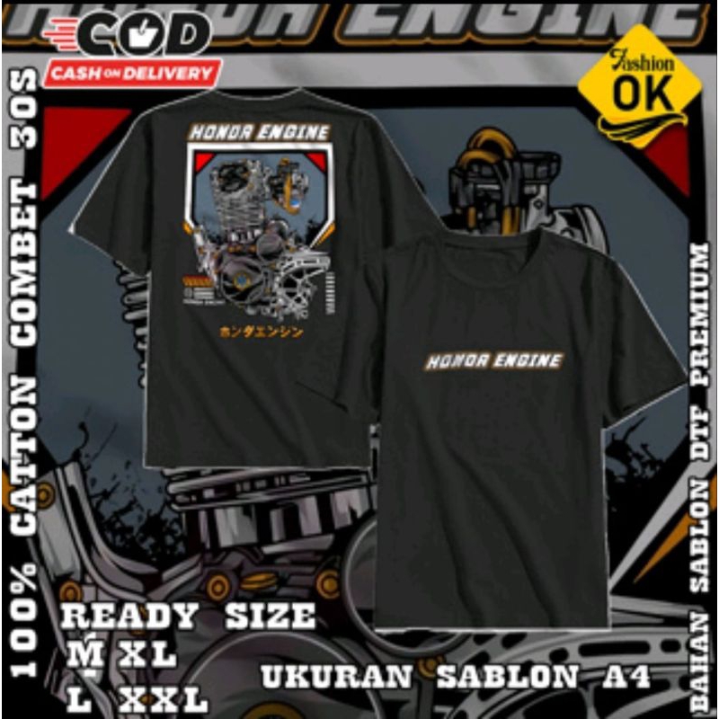 Jual KAOS Kaos Racing Honda Racing Engine Machine Baju Distro Motor Herex CB GL MP Honda Gank T ...