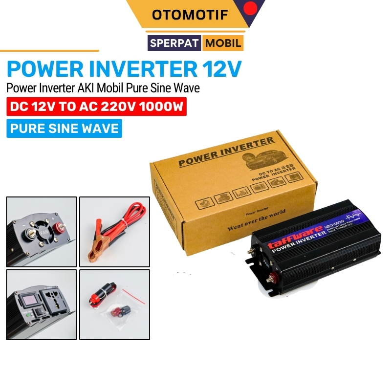 Jual Power Inverter Mobil Perubah Arus Listrik DC ke AC Sinus Murni Pure Sine Wave 12V to AC ...