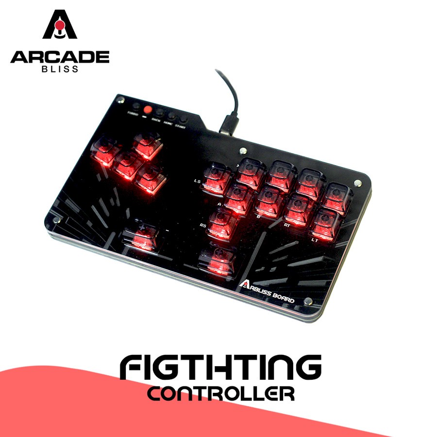 Jual ARBLISS BOARD Hitbox Fighting Game Mini Arcade Stick WASD Fight ...