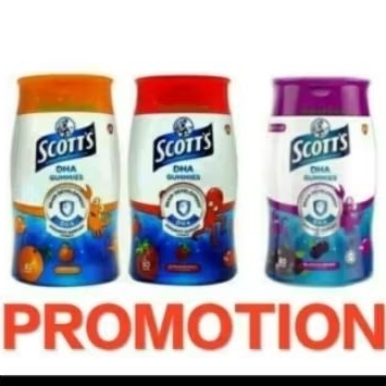 Jual Scott's DHA multi vitamin c pastilles orange strawberry gummies ...