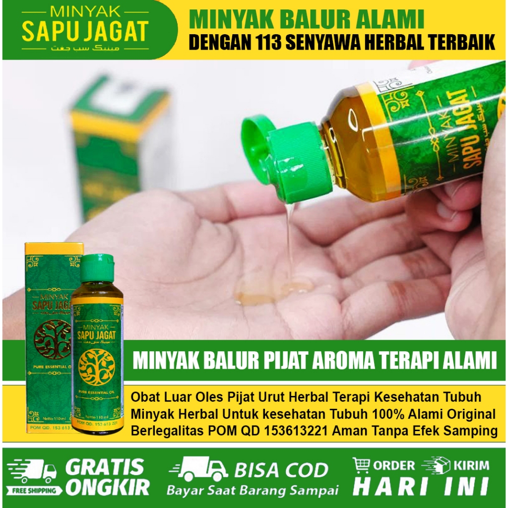 Jual Minyak Sapu Jagat Original Herbal Asli - Minyak Balur Hangat ...