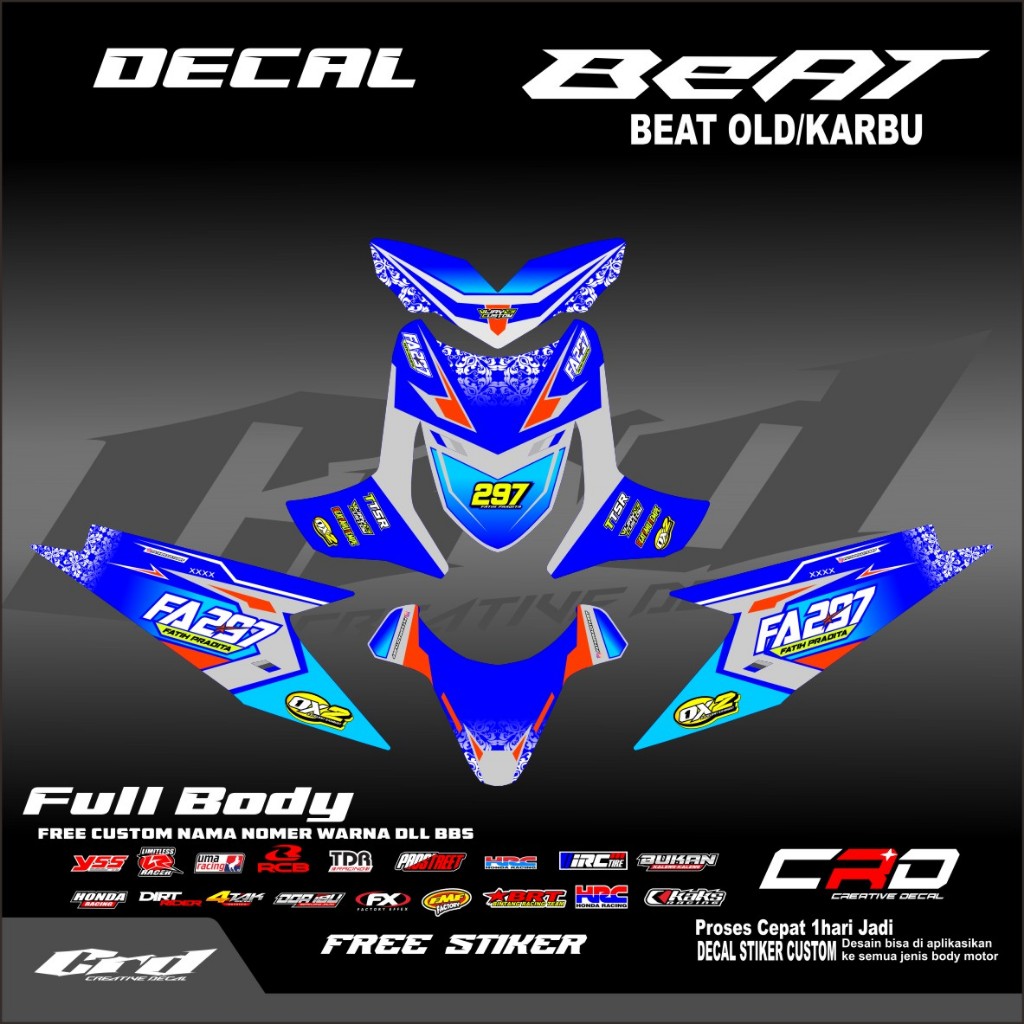Jual Stiker Decal Honda Beat Karbu Full Body - Sticker Decal Beat Karbu ...