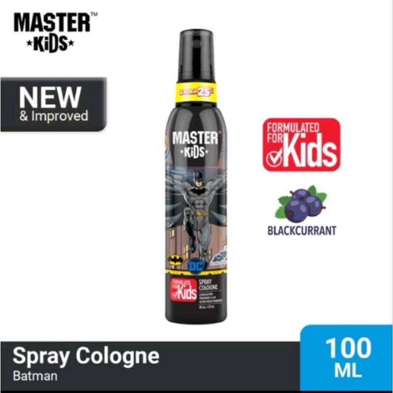 Jual Master Kids Spray Cologne Batman 100ml Blackcurrant | Shopee Indonesia