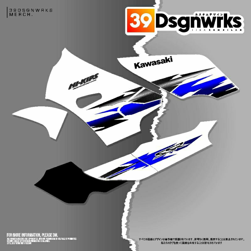 Jual STRIPING STIKER MOTOR CUSTOM SET Kawasaki Ninja 150 SSR KR150 ...
