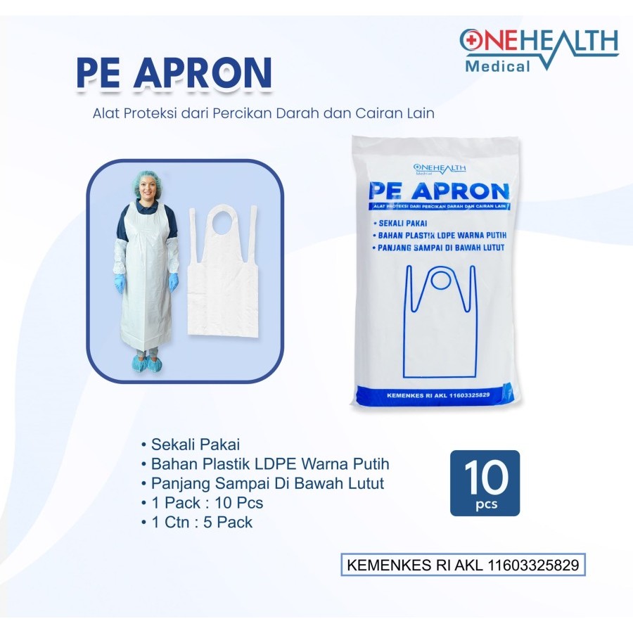 Jual Onehealth Pe Apron (76*800*0.03mm) Baju Plastik Medis-Pack ...