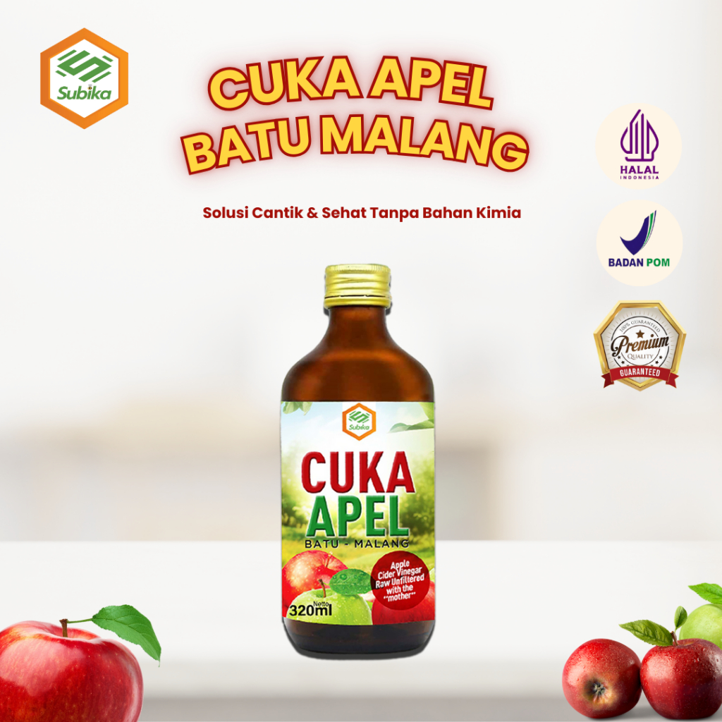 Jual TANPA GULA - CUKA APEL BATU MALANG SUBIKA PREMIUM 320ML [ORI] ORGANIK SOLUSI PENCERNAAN DAN ...