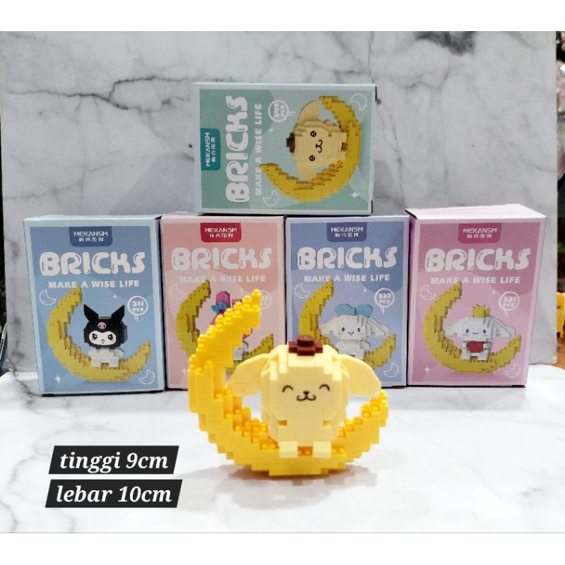 Jual brick bulan sanrio / lego bulan sanrio / brick kuromi / brick ...